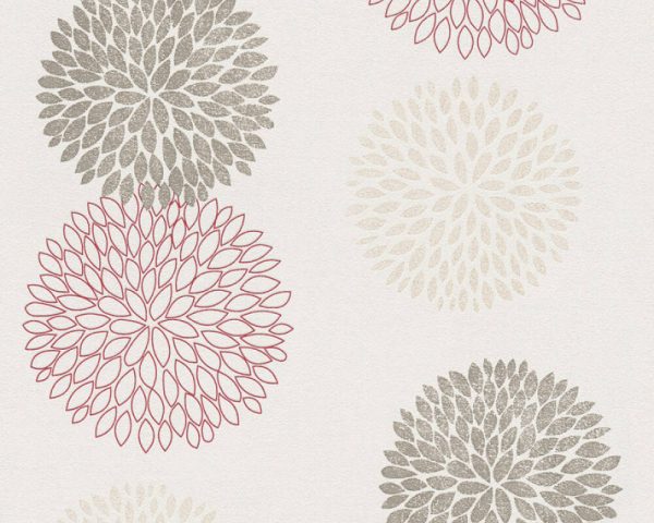 A.S. Création Wallpaper «Floral, Beige, Brown, Cream, Red» 372644