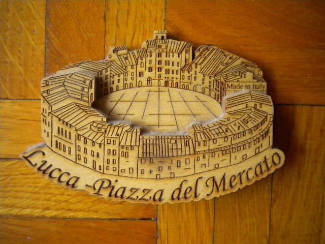 LUCCA - Piazza del Mercato, magnet za frizider