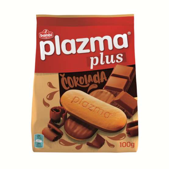 Biskvit sa čokol. PLAZMA Plus preliven čokol.100g