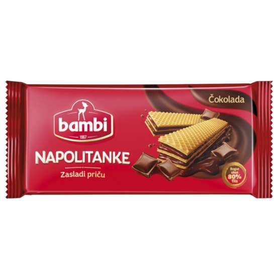 Napolitanka BAMBI Čokolada 185g