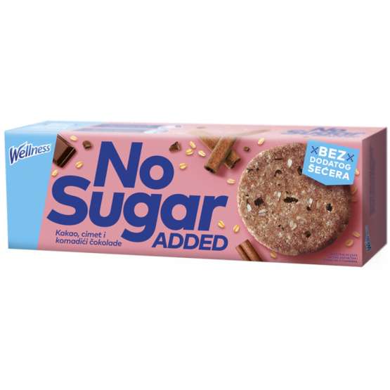Integralni keks WELLNESS No Sugar Added 125g
