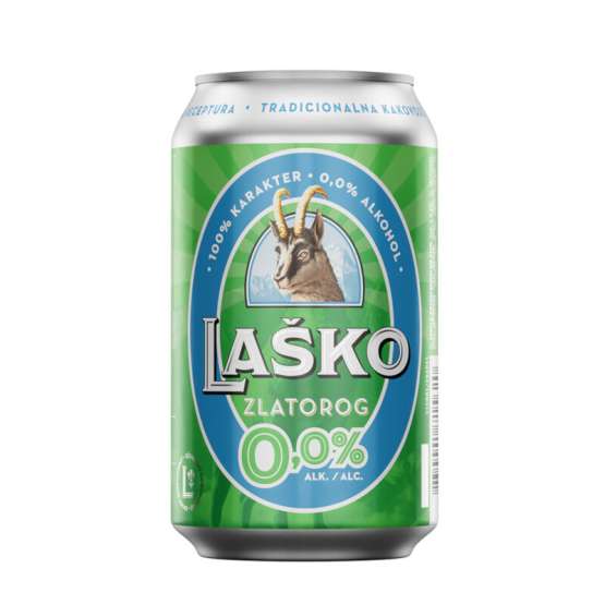 Bezalkoholno pivo LAŠKO limenka 0.33l