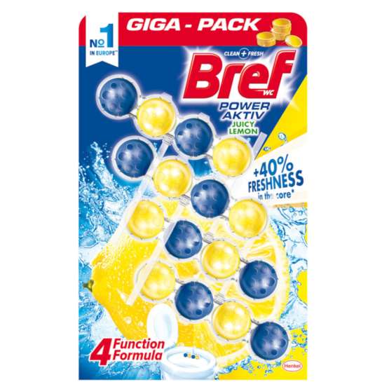 WC osveživač BREF Power Aktiv Lemon 4x50g