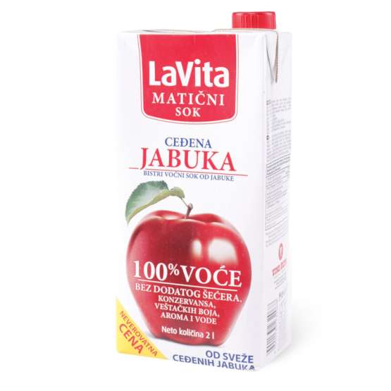 Negazirani sok LA VITA jabuka 100% 2l