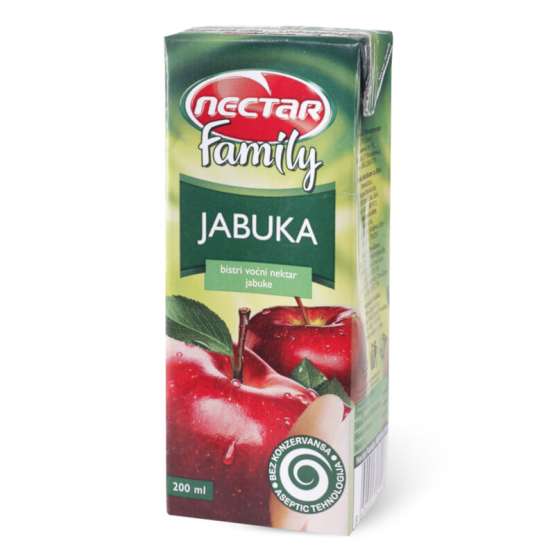 Negazirani sok NECTAR FAMILY jabuka 0,2L