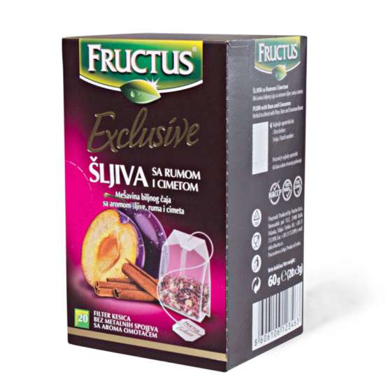 Čaj od šljiva/rum&cimet FRUCTUS 60g-excl.