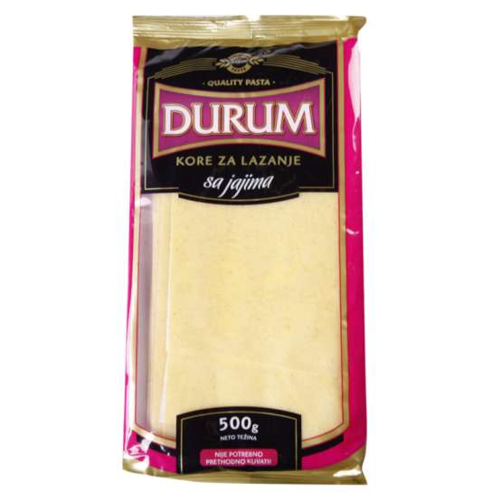 Lazanje DURUM sveža 500g