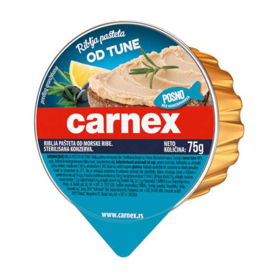 Pašteta od tunjevine CARNEX 75g