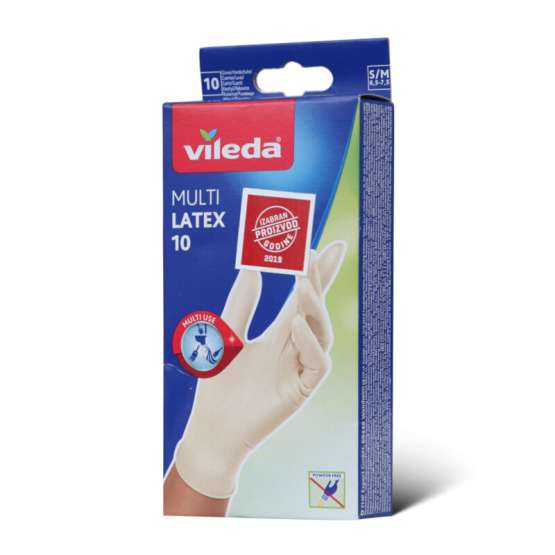 Rukavice VILEDA latex S/M, 10/1