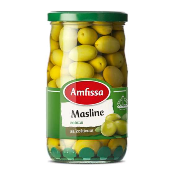 Masline zelene AMFISSA sa košticom 680g