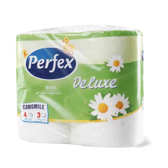 Toalet papir PERFEX troslojni De luxe kamilica 4/1