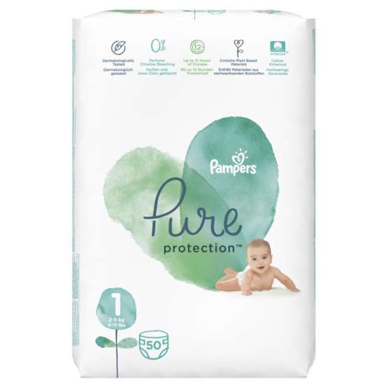 Pelene za decu PAMPERS Pure S1 NB VP50