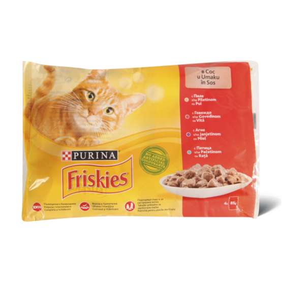 Preliv za mačke FRISKIES meso 4x85g