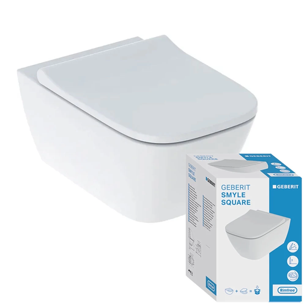 SMYLE Square konzolna wc šolja rimless sa soft close wc daskom 500.683.00.2