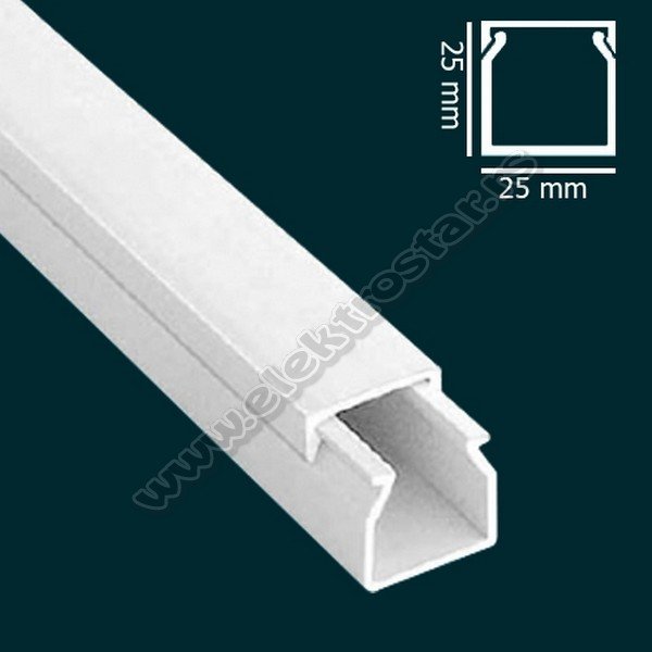 KANALICA 25x25x2000 BELA PVC