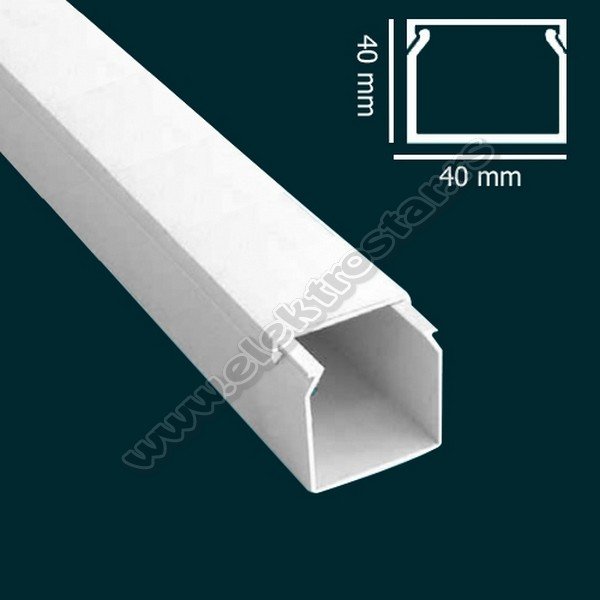 KANALICA 40x40x2000 BELA PVC