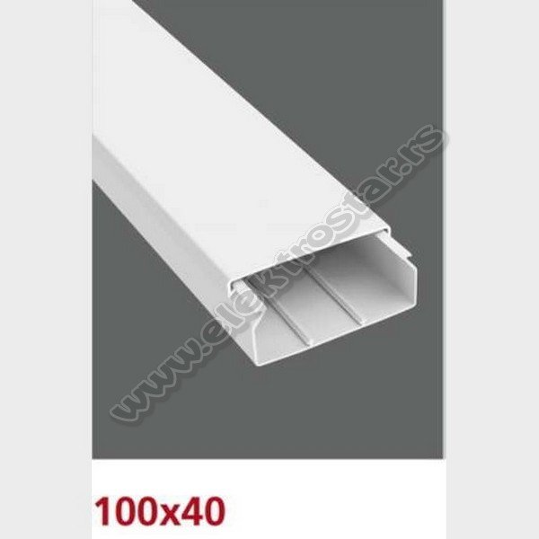 KANALICA 100x40x2000 BELA PVC