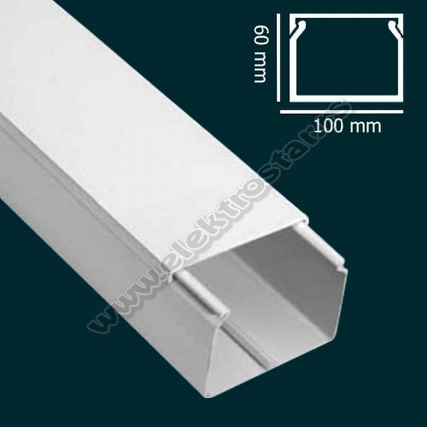 KANALICA 100x60x2000 BELA PVC