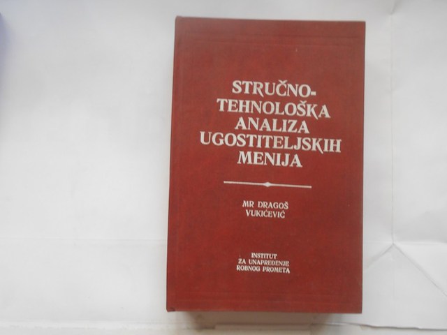 Stručno tehnološka analiza ugostiteljskih menija