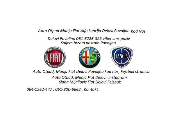 FIAT MULTIPLA 1.9 JTD DELOVI 061-6226-825 VIBER SMS POZIV