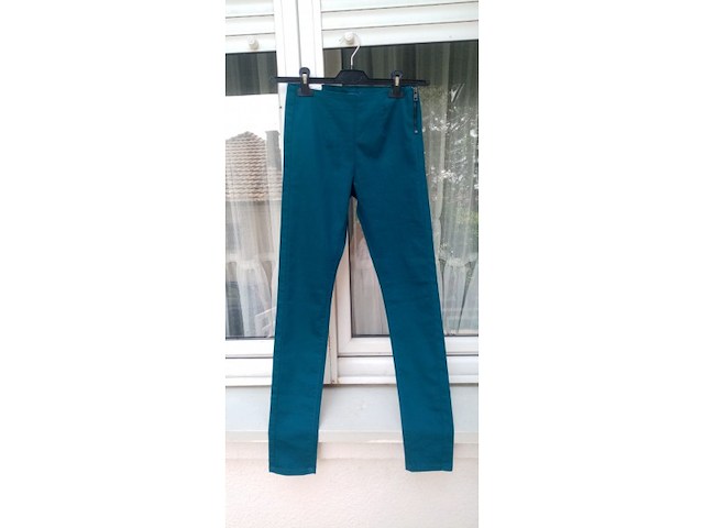 `TERRANOVA` SKINNY PANTALONE PETROLEJ BOJE - NOVO 34/36