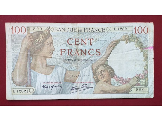 100 FRANCS 1940