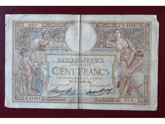 100 FRANCS 1933