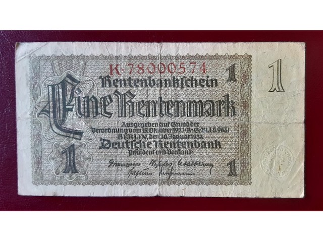 1 RENTENMARK 1937