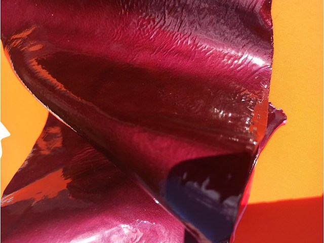 Prirodna koža metalik crvena - sangria