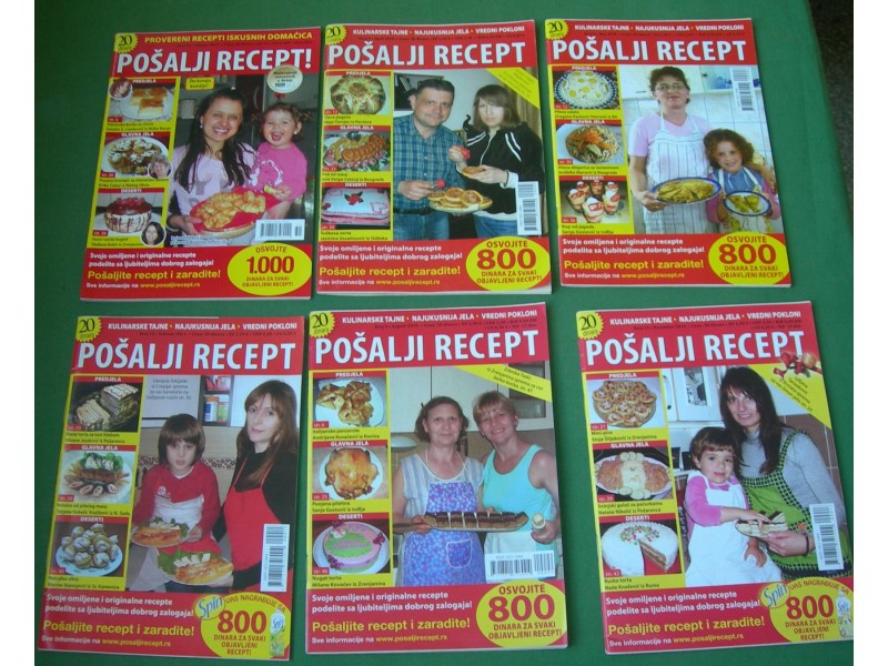 Pošalji recept, lot od 18 brojeva