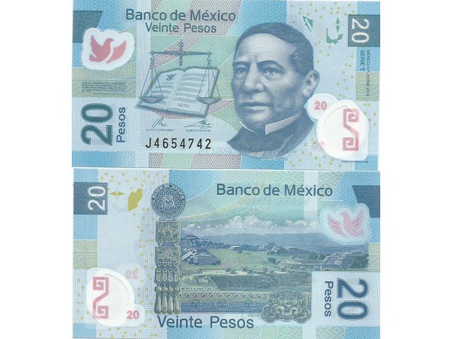 Mexico 20 pesos 2012. UNC Polimer