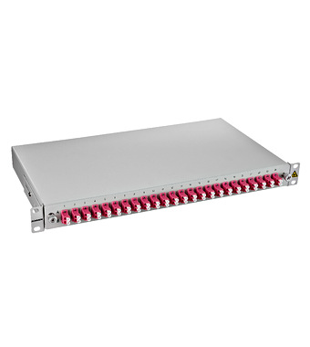 FO Splice Box 19", 48 vlakana LC, 50/125µm, OM4, 1HU, ECO
klase C prema IEC 61753-1, RAL7035