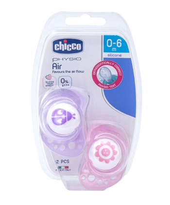 Chicco laža Physio Air silikon 0-6m 2 kom - Roza