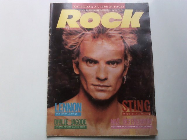 Časopis ROCK broj 82, decembar 1985