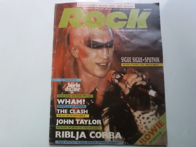 Časopis ROCK broj 86, april 1986