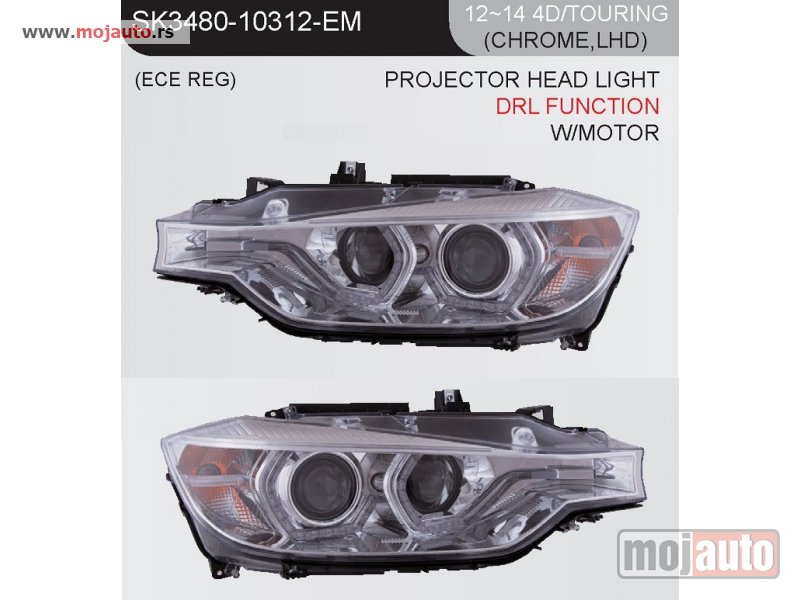 BMW 3 F30/F31 BLACK,crome 12-UP DRL