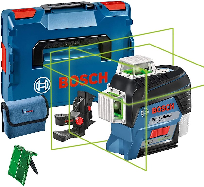 Bosch Professional GLL 3-80 CG laser za ukrštene linije (bez baterije i punjača)ID: EK000397934