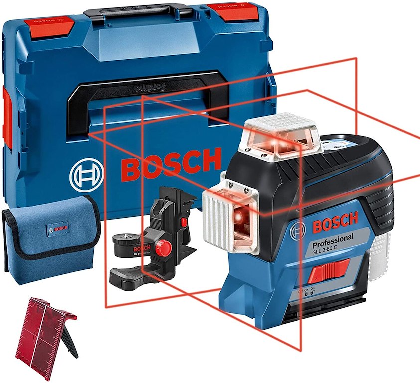 Bosch Professional GLL 3-80 C laser za ukrštene linije + držač BM 1 (bez baterije i punjača)ID EK000397935