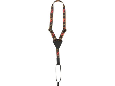 Fender PRIBOR Ukulele Strap, Black/Yellow/Red