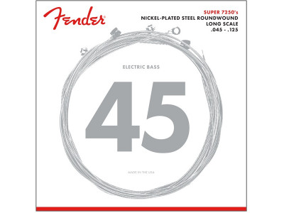 Fender PRIBOR 7250 Bass Strings, Nickel Plated Steel, Long Scale, 7250-5M .045-.125 Gauges