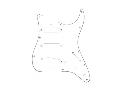 Fender PRIBOR Pickguard, Stratocaster® S/S/S, 11-Hole Vintage Mount (with Truss Rod Notch), White, 3-Ply