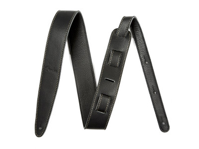 Fender PRIBOR Artisan Crafted Leather Strap, 2" Black