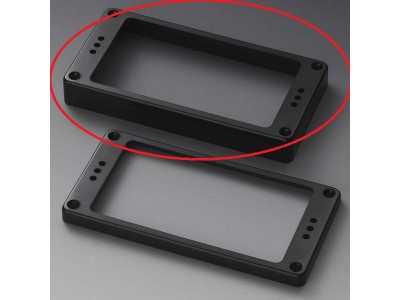Schaller Pickup Frames (one hole) Plastic. straight Black High 1/2 inch