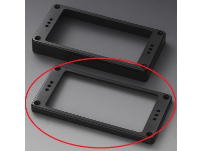 Schaller Pickup Frames (one hole) Plastic. straight Black Flat 1/4 inch