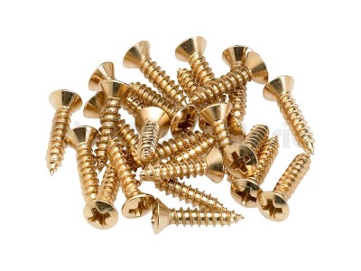 Fender PRIBOR Pickguard Mounting Screws. Gold (24) *