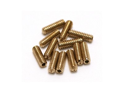 Fender PRIBOR Saddle Height Adjust Screws. Standard Series Basses. 6-32 X 7/16 Hex. Nickel (12) *