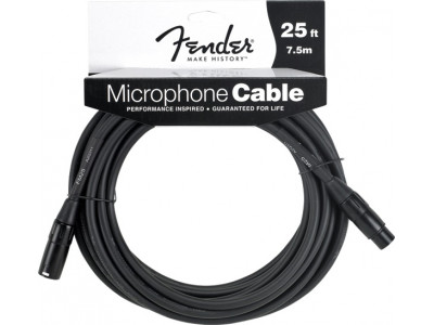 Fender PRIBOR Performance Series Microphone Cable, 25', Black
