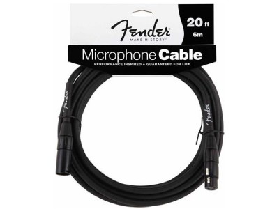 Fender PRIBOR Performance Series Microphone Cable, 20', Black