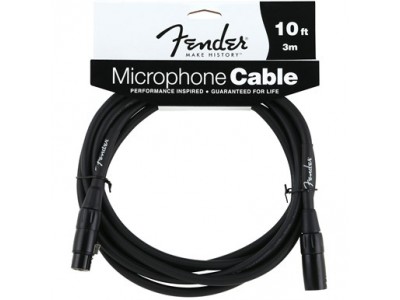 Fender PRIBOR Performance Series Microphone Cable, 10', Black