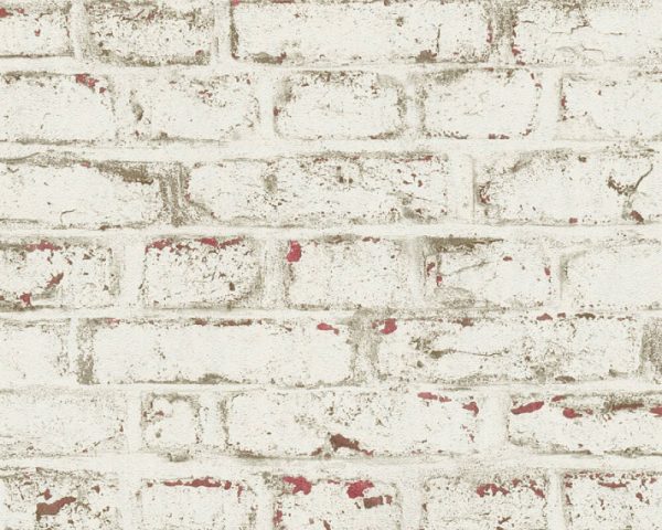 A.S. Création Wallpaper «Cottage, Beige, Red, White» 371621